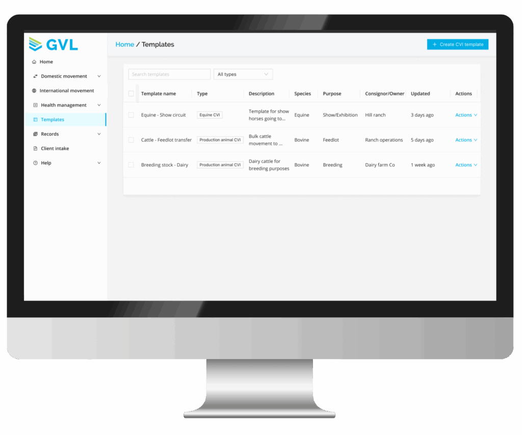 New | Create CVIs in Seconds with Templates | GlobalVetLink